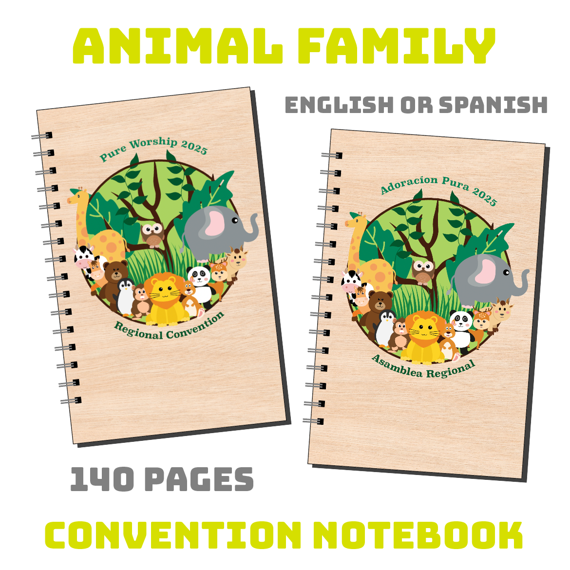 Animal Family 2025 Convention Notebook | MG Stickers And More