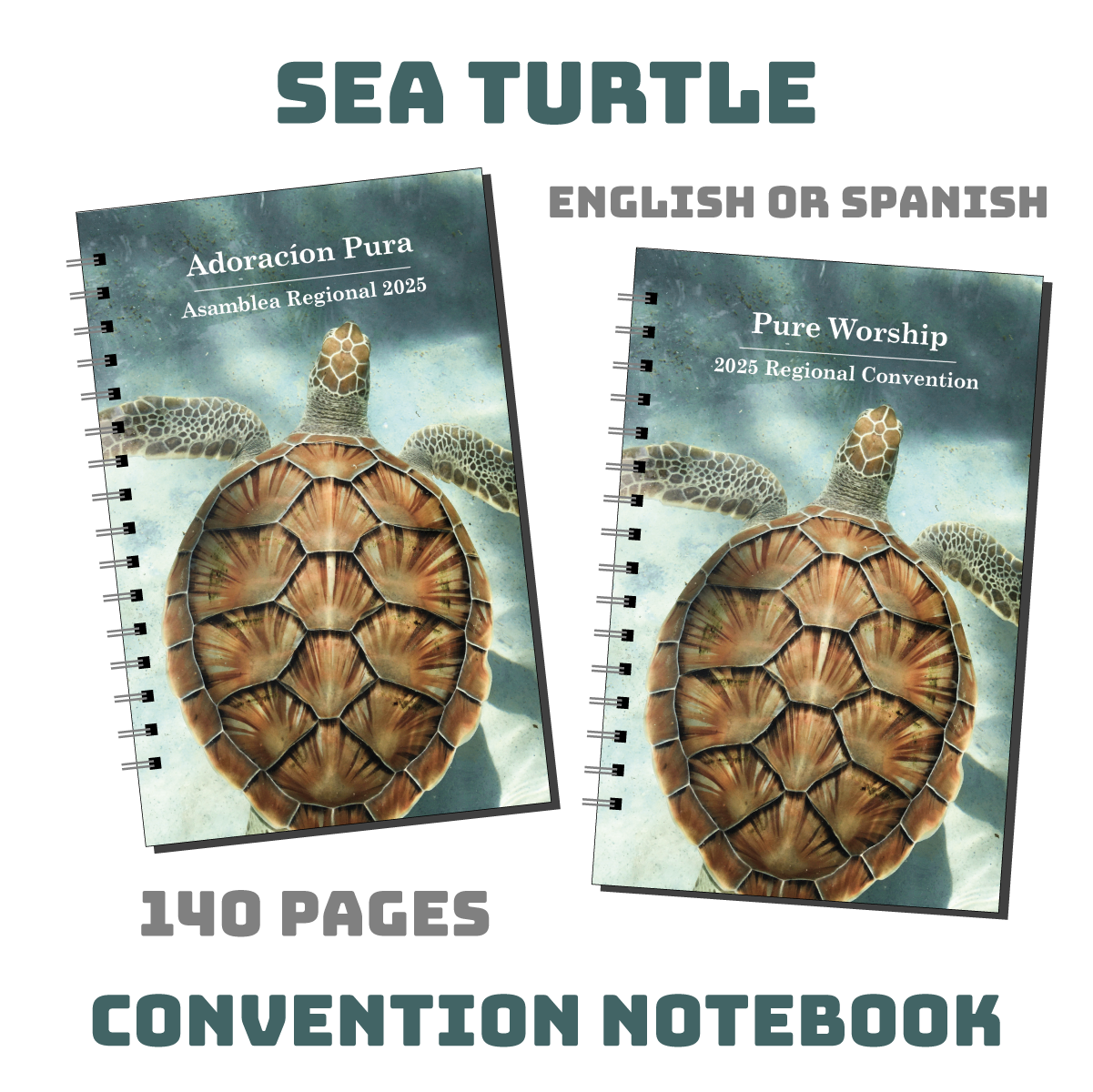 Sea Turtle 2025 Convention Notebook, ocean | MG Stickers And More